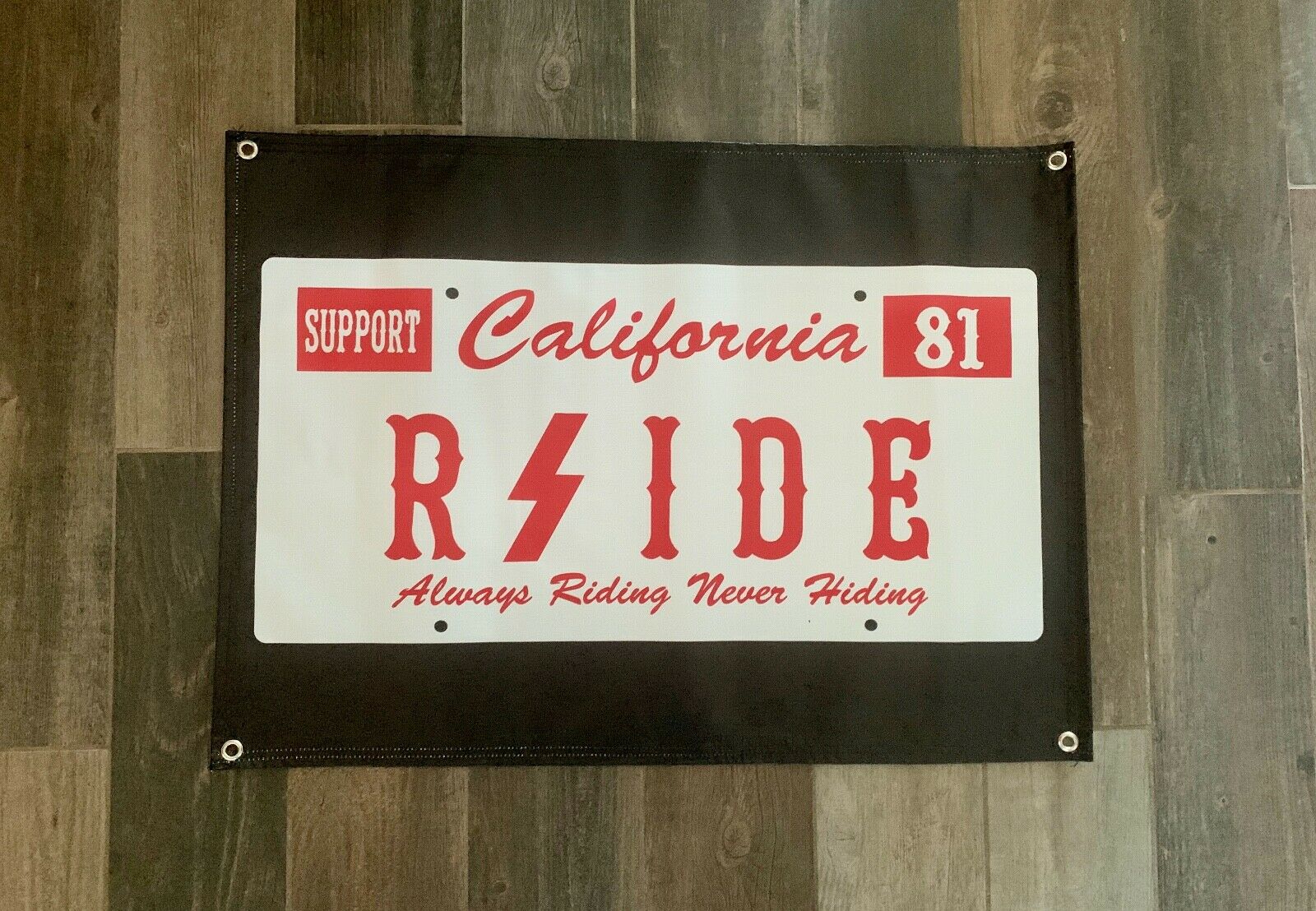 Hell's Angels - "Cali License Plate RSIDE" Vinyl Banner – RSIDE 81 ...